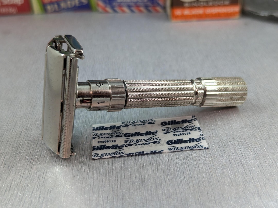 1960 Gillette FATBOY Adjustable Vintage Safety Razor Date Code F1 - Etsy