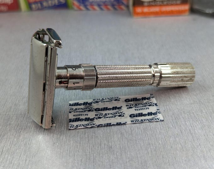 1960 Gillette FATBOY Adjustable Vintage Safety Razor Date Code F1 - Etsy