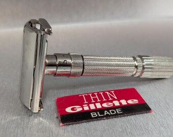 1959 Gillette FATBOY Adjustable Vintage Safety Razor Date Code E2 - Etsy