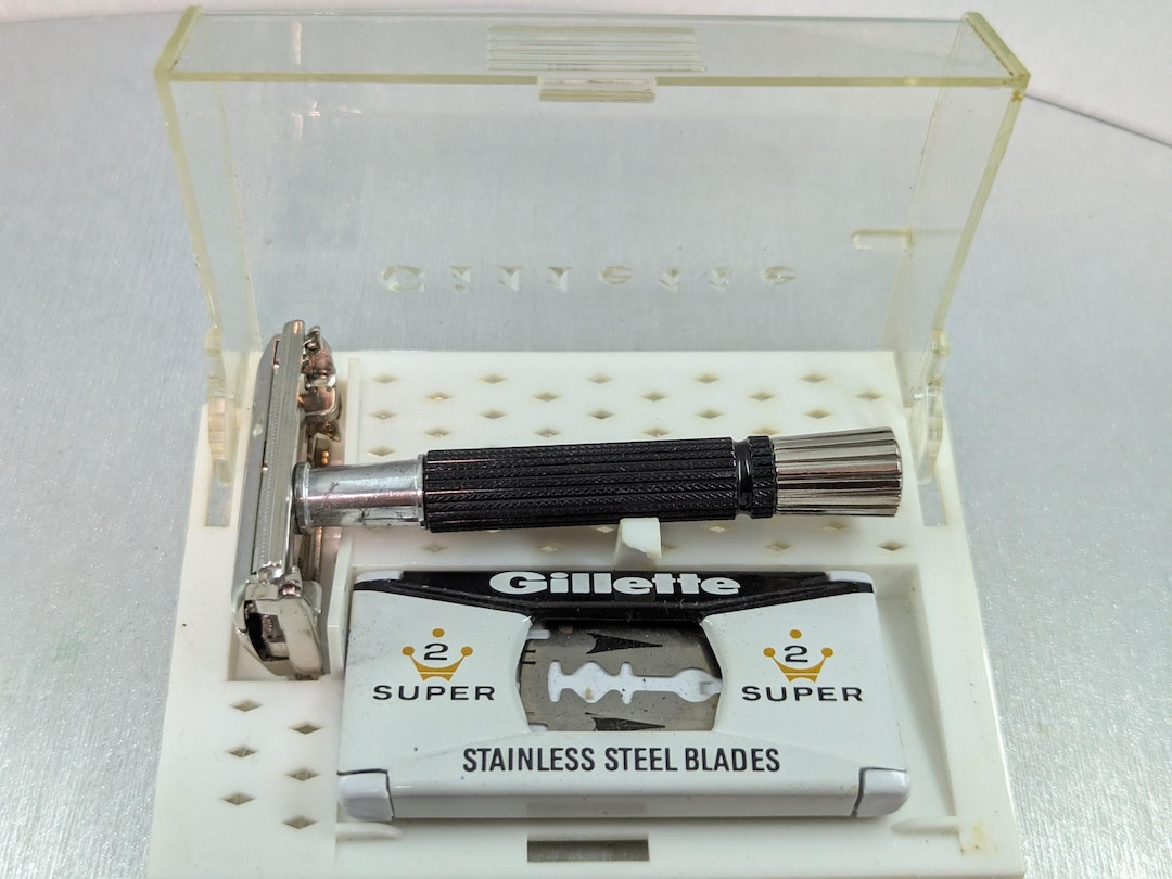 1970 Gillette Black Handle Flare Tip Super Speed "black Beauty" Vintage ...