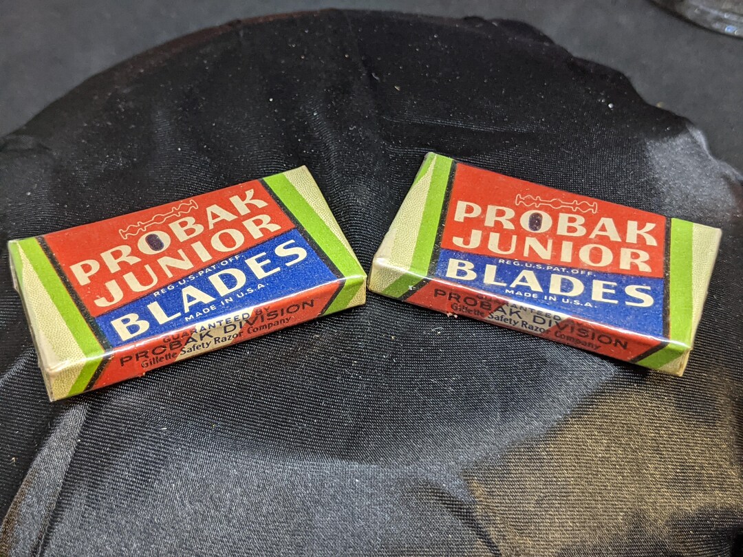 Vintage PROBAK Junior 4 Count Double Edge Razor Blades New in Package ...