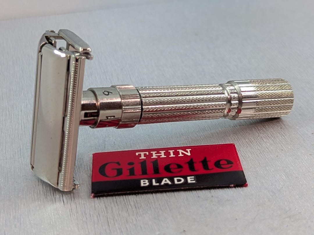1960 Gillette FATBOY Adjustable Vintage Safety Razor Date Code F2 - Etsy