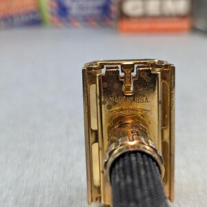 1969 Gillette GOLD Super Adjustable 109 Vintage Safety Razor Date Code ...