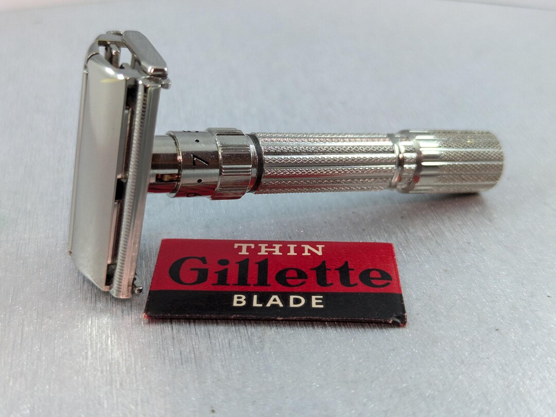 1959 Gillette FATBOY Adjustable Vintage Safety Razor Date Code E2 - Etsy