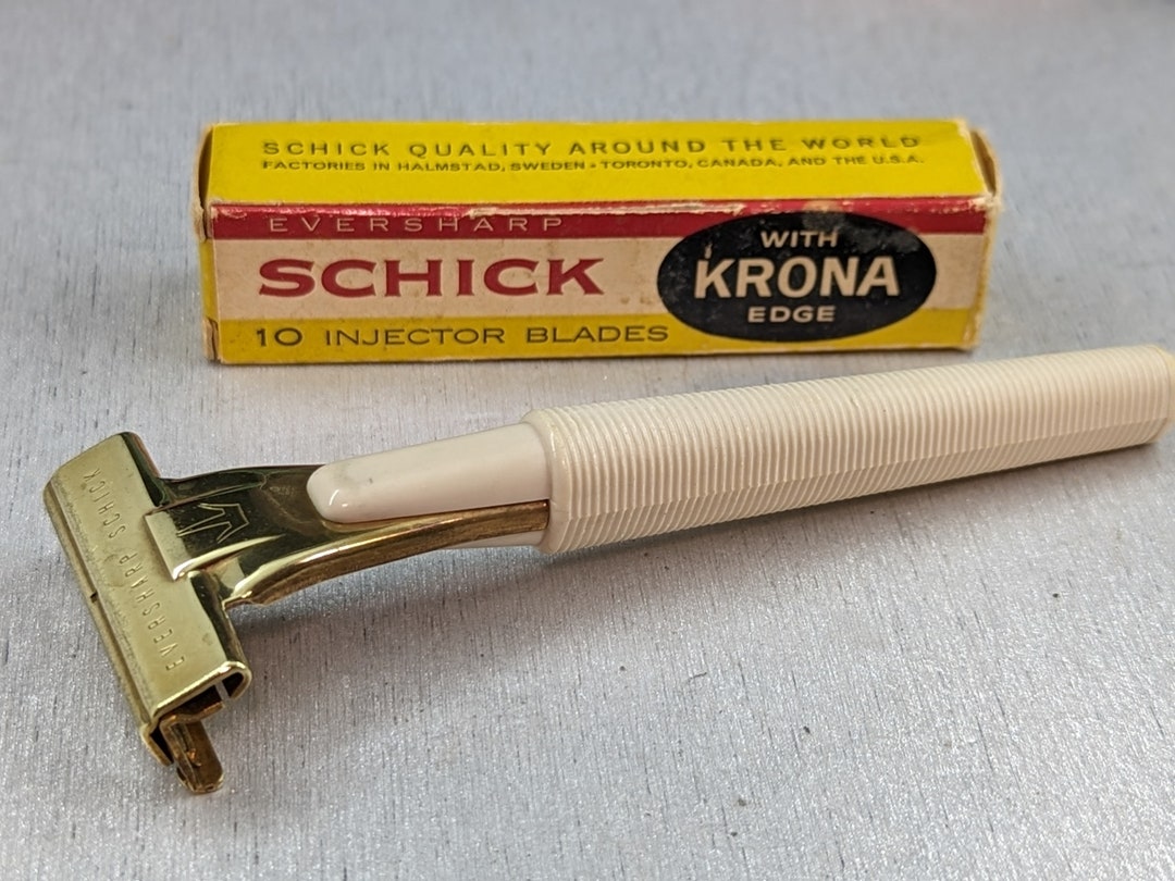 1958-1961 Schick Type J1 Injector Single Edge Vintage Razor With NEW ...