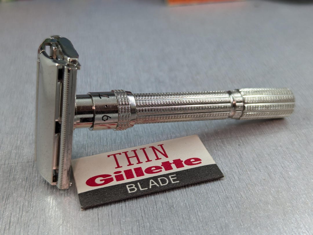 1966 Gillette Slim Adjustable Vintage Safety Razor Date Code L4 - Etsy