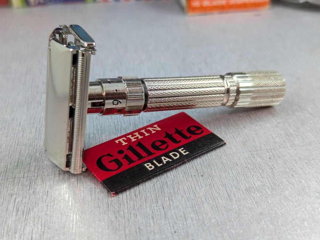 1961 Gillette FATBOY Adjustable Vintage Safety Razor Date Code G2 - Etsy