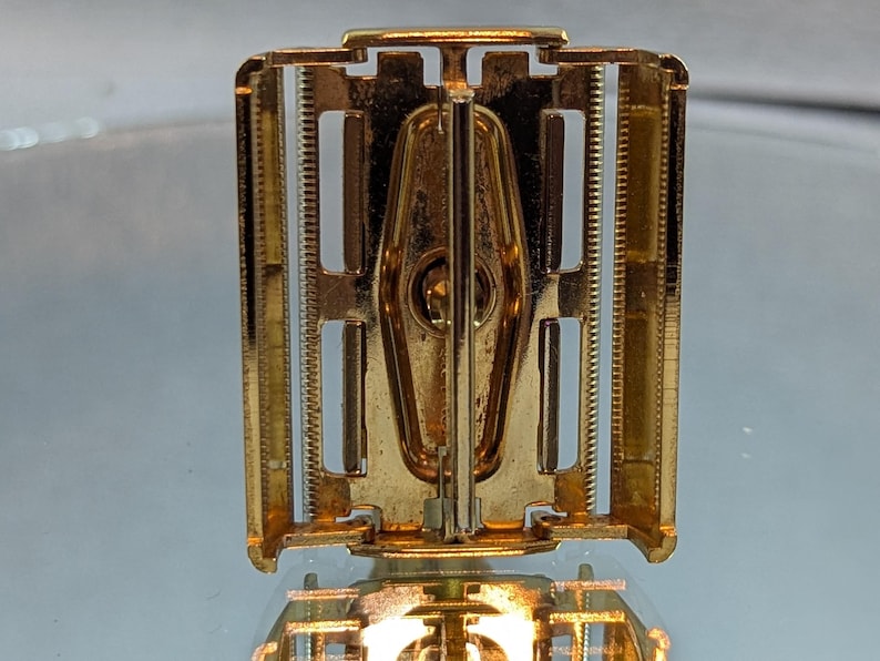 1958 Gillette GOLD EXECUTIVE FATBOY Verstellbarer Vintage Rasierhobel ...