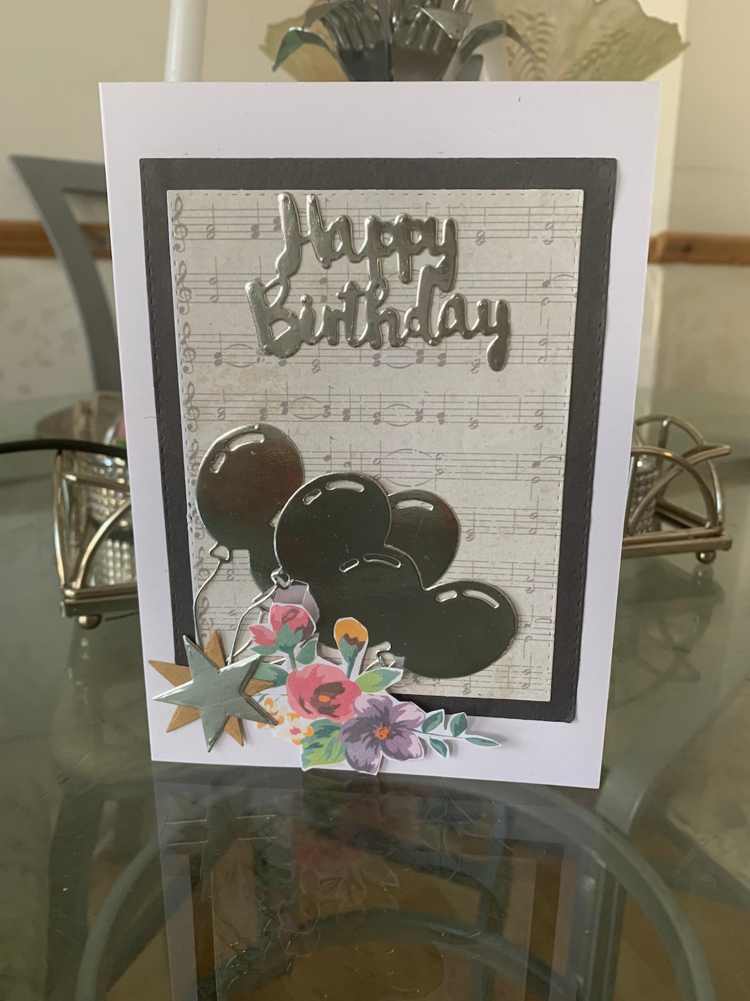 Music Birthday Card Custom Handmade, Gift Ideas, Gift for Her,music ...