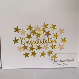 Congratulations on Your Exam Results Custom Handmade Card, Gold Card ...