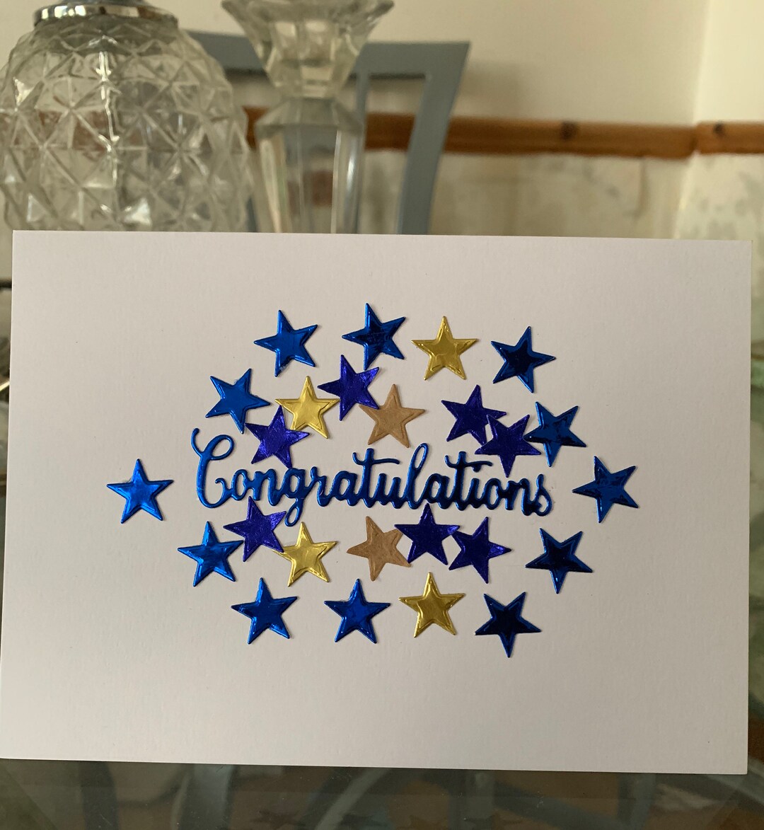 Congratulations Card Custom Handmade, Greetings Card, Card for Him or ...