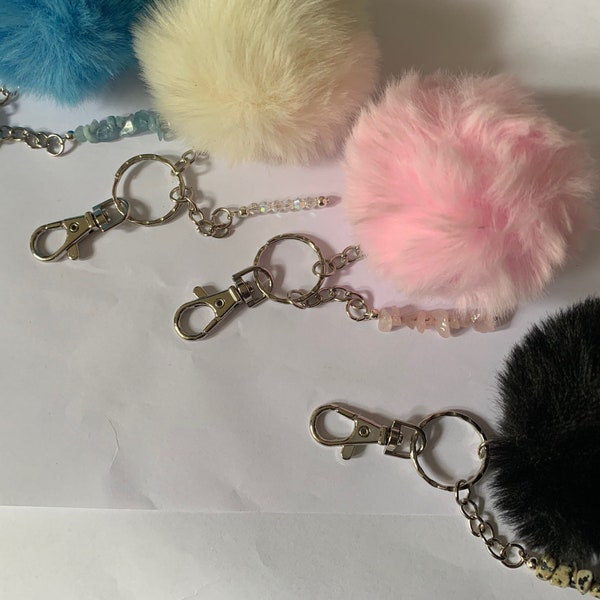 Pom Pom Keyring - Etsy UK