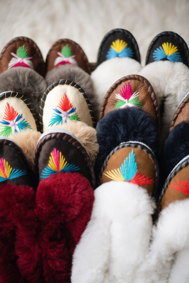 Lucky Dip Women's Sheepskin Slippers - Etsy UK