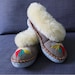 Lucky Dip Embroidered Sheepskin Slippers OUTLET - Etsy UK