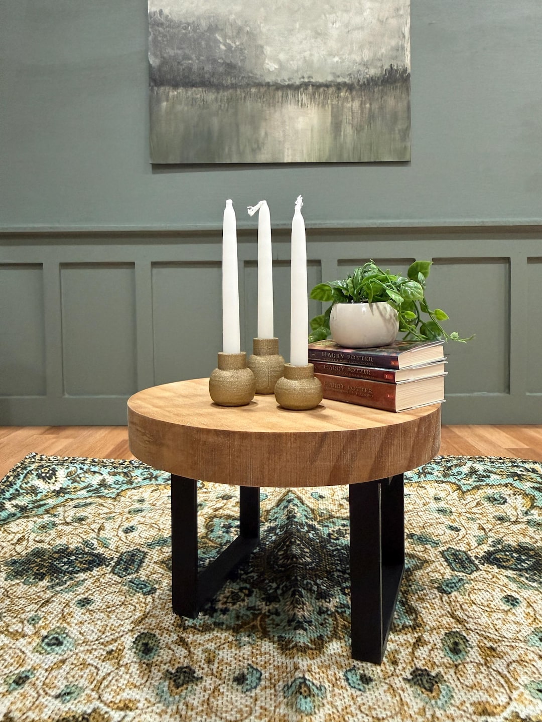 Set of Three Doll Candlesticks With Tapered Candles, Made to Scale for ...