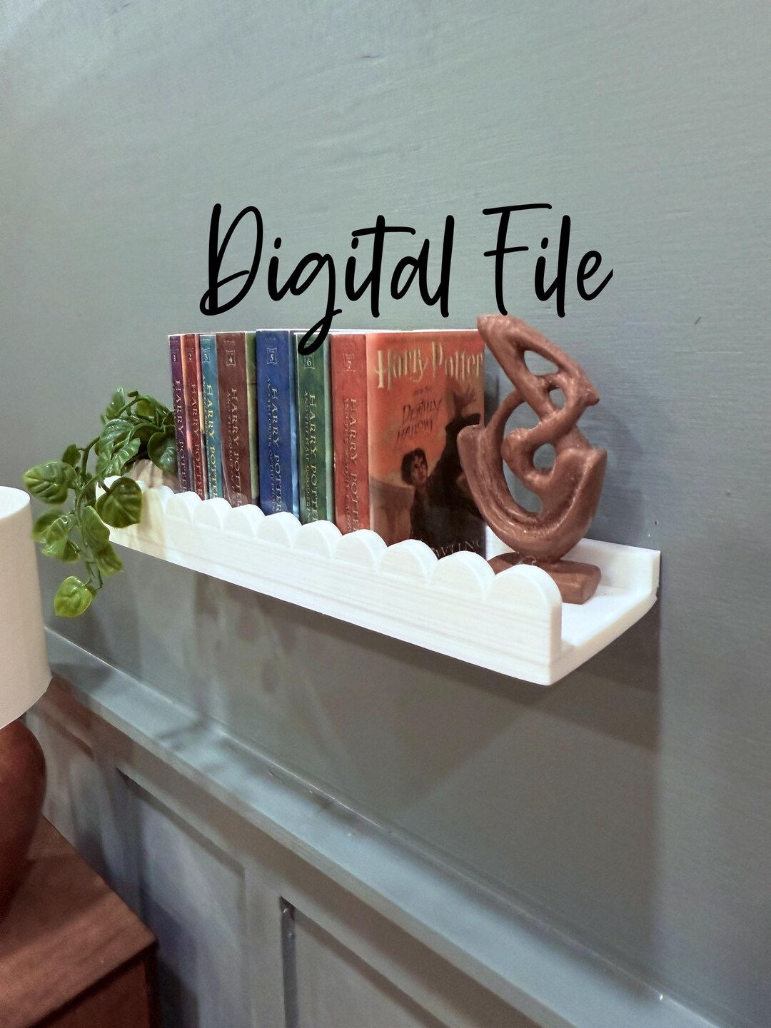 Digital File - STL for Doll Sized Scalloped Wall Shelf, Designed to ...