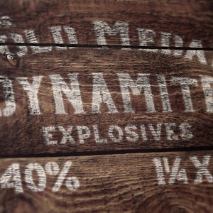 Stencil "dynamite" - Romantic Western Style Decor - Explosives Sign ...
