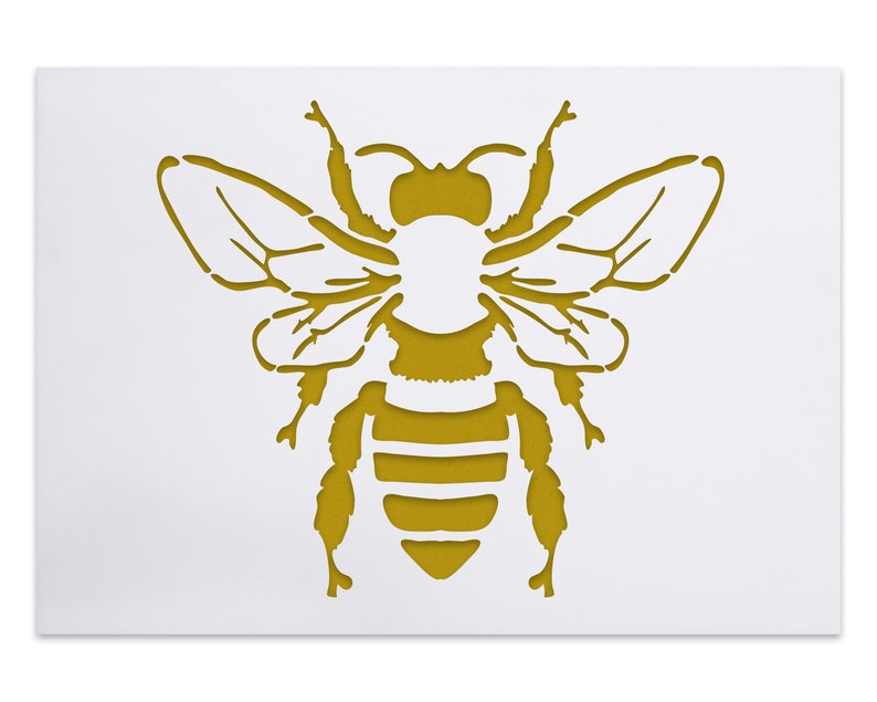 Bee Stencil Large Detailed Honey Bee DIY Wall Decor Painting - Etsy Bee Stencil Large Detailed Honey Bee DIY Wall Decor Painting - Etsy