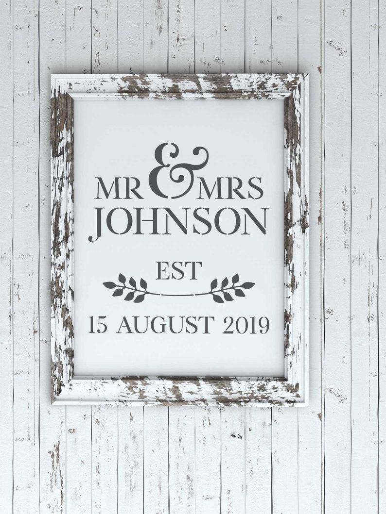 Individual Wedding Stencil Rustic Decor Wedding Stencils - Etsy