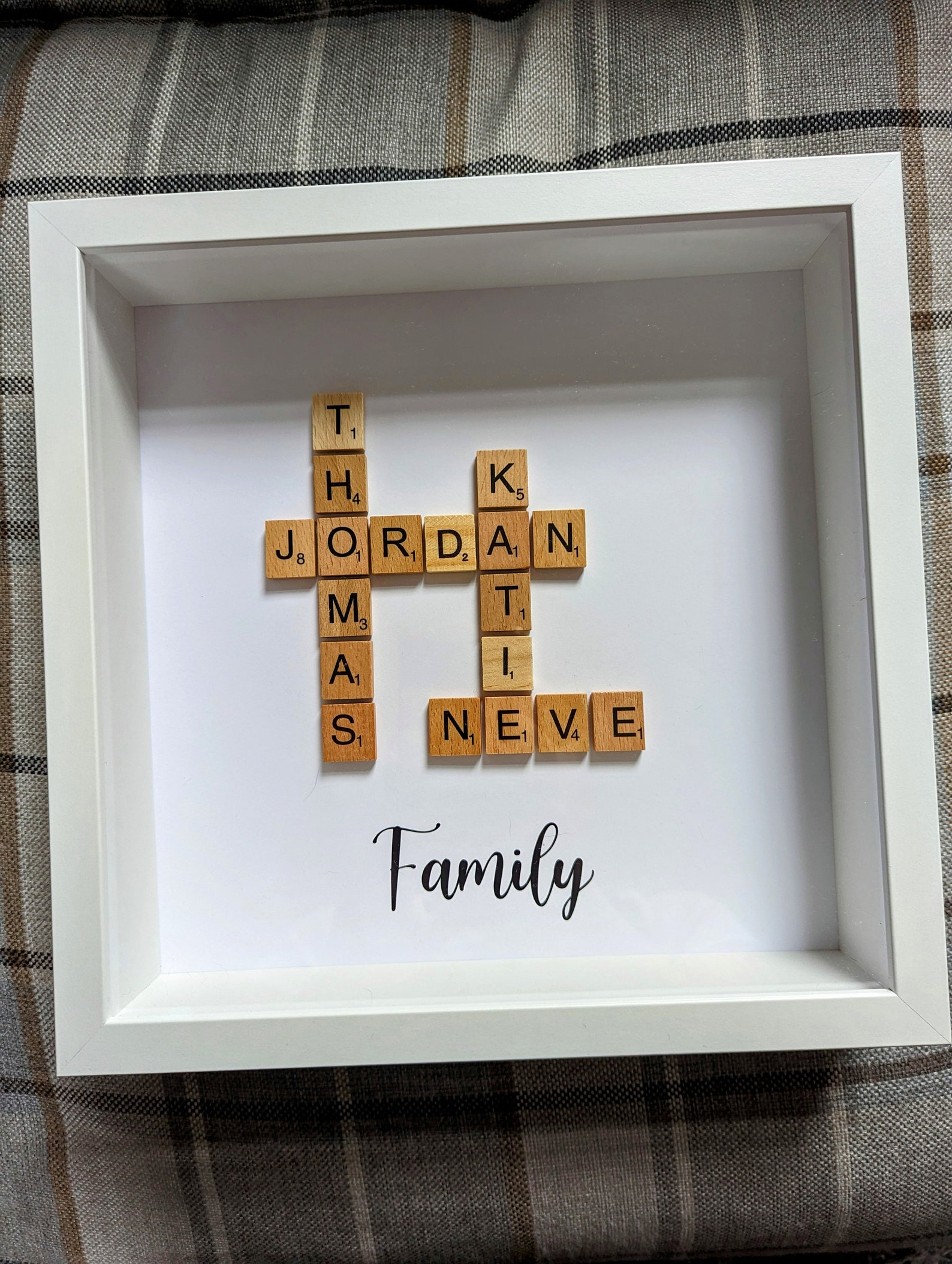 Personalised Scrabble Art Frame Family Names Surname Box Frame - Etsy