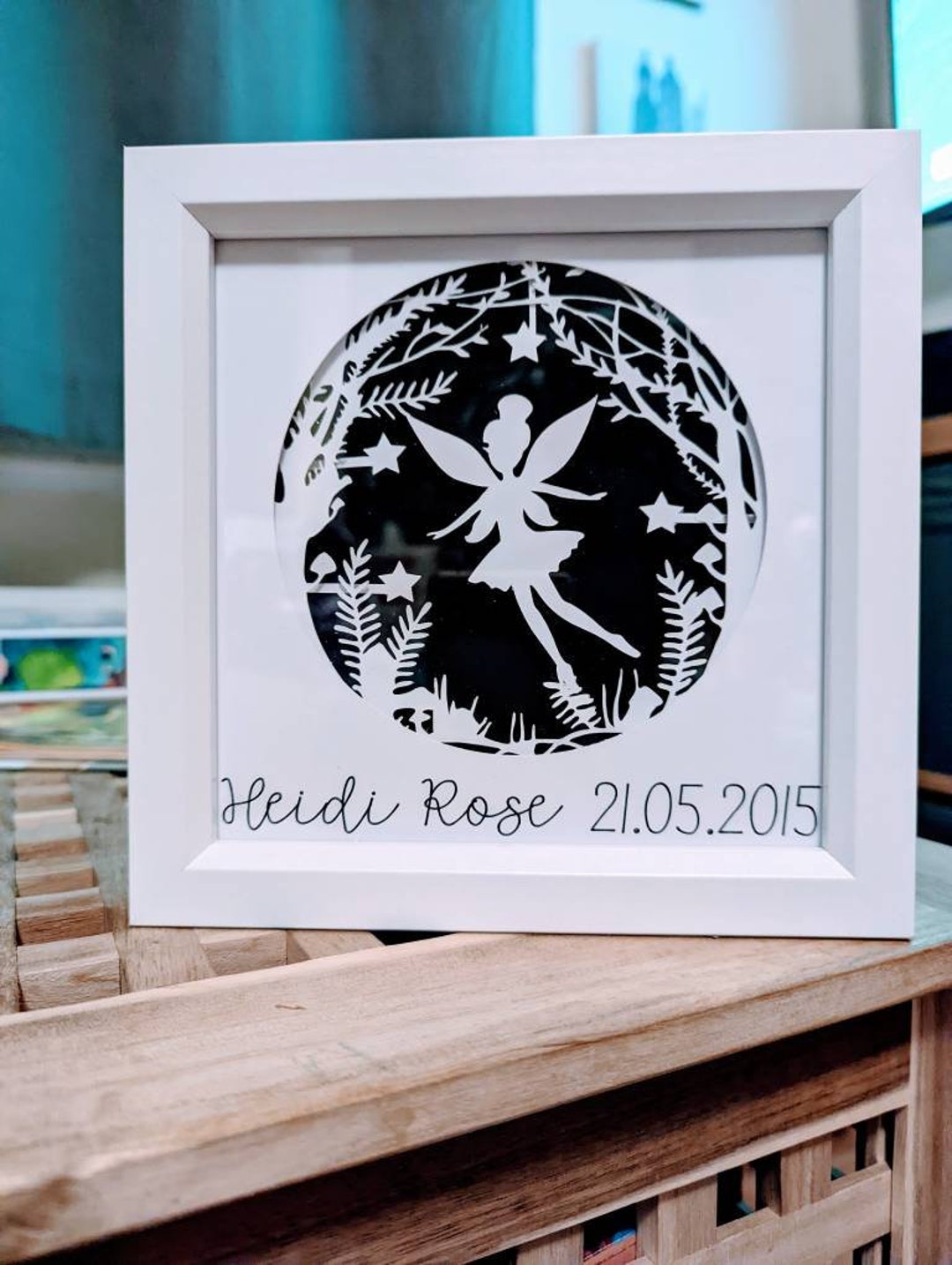 Fairy Design Paper Cut Layered Frame. Girls Bedroom Fairy Frame ...