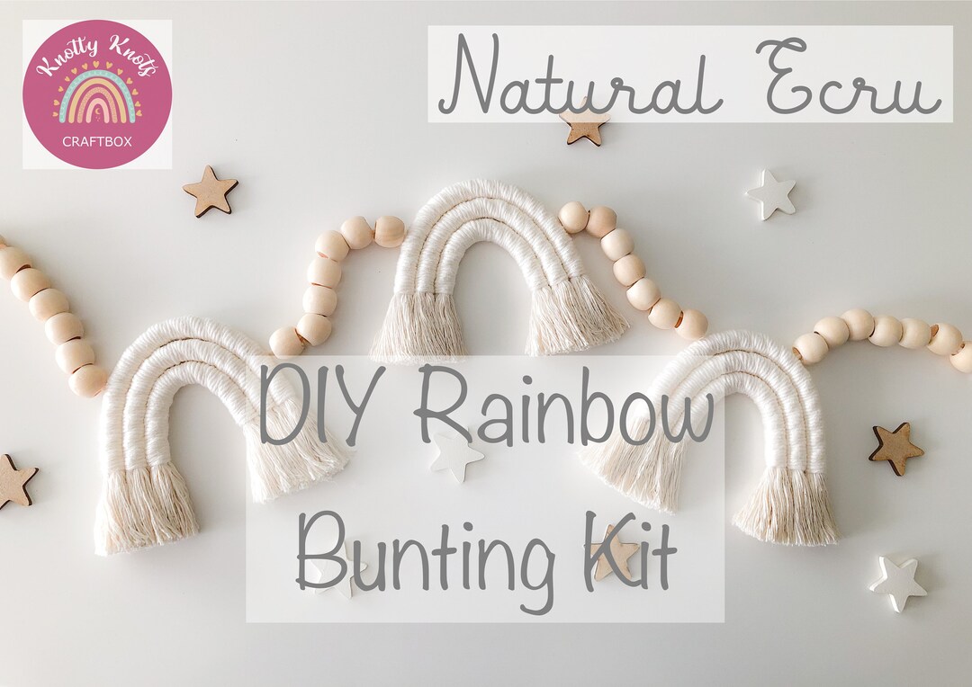 Boho Rainbow Bunting Kit, DIY Macrame Garland, Craft Kits for Teens and ...