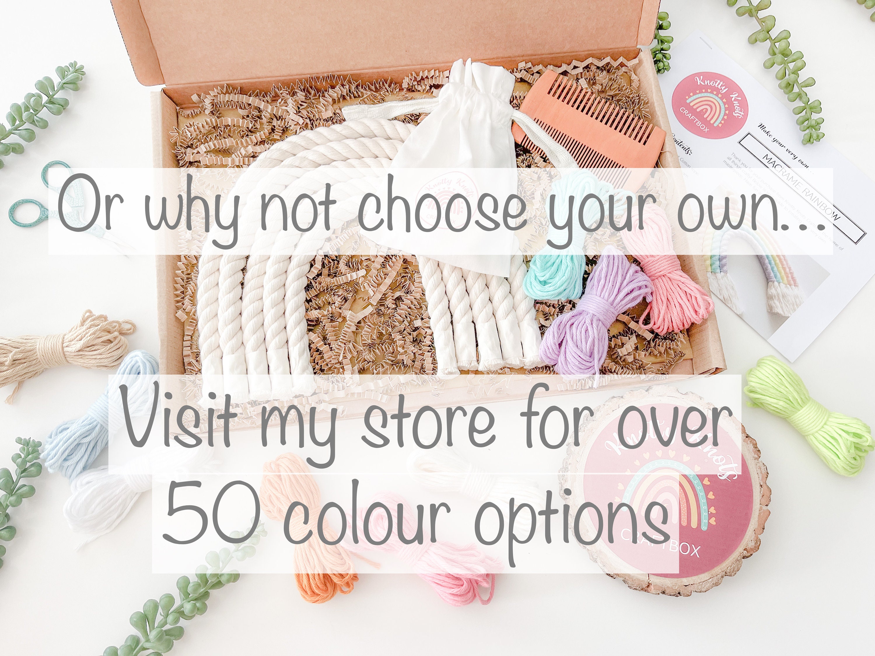 Macrame Rainbow Kit Pastel Rainbow Pastel Rainbow Kit - Etsy