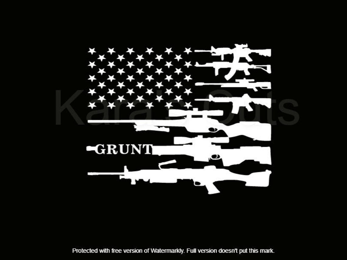 GRUNT Flag decal | Etsy