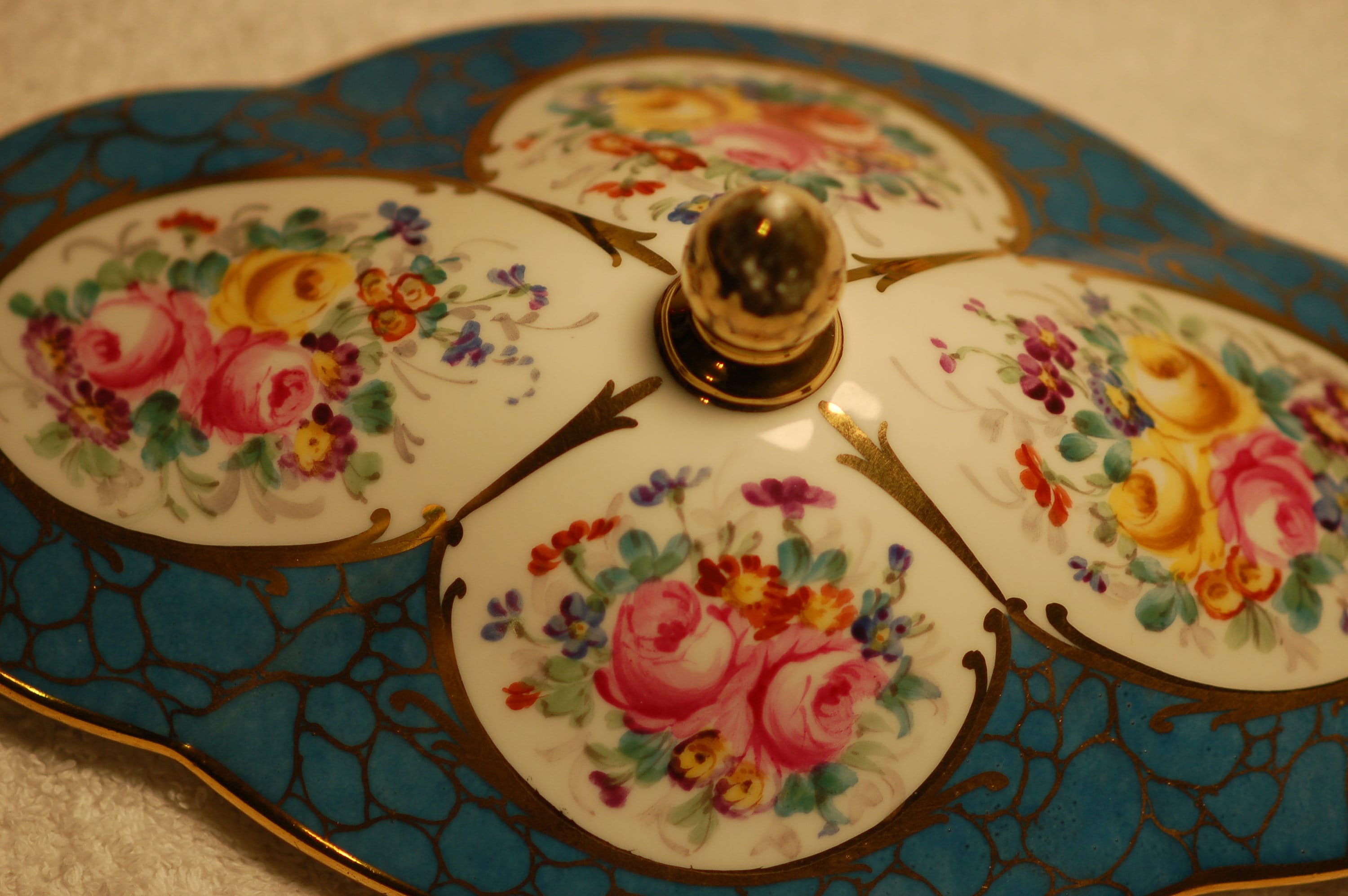 Antique Sevres Marked Hand-painted French Porcelain Covered Bowl - Etsy