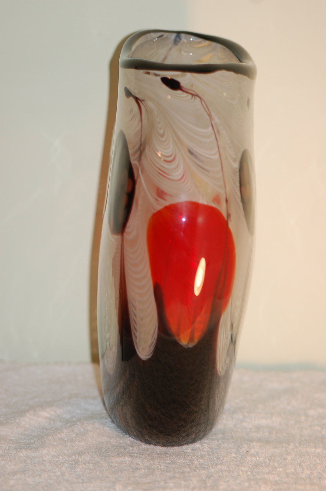 Large Murano Glass 'clown' Vase by Fulvio Bianconi for IVR Mazzega ...