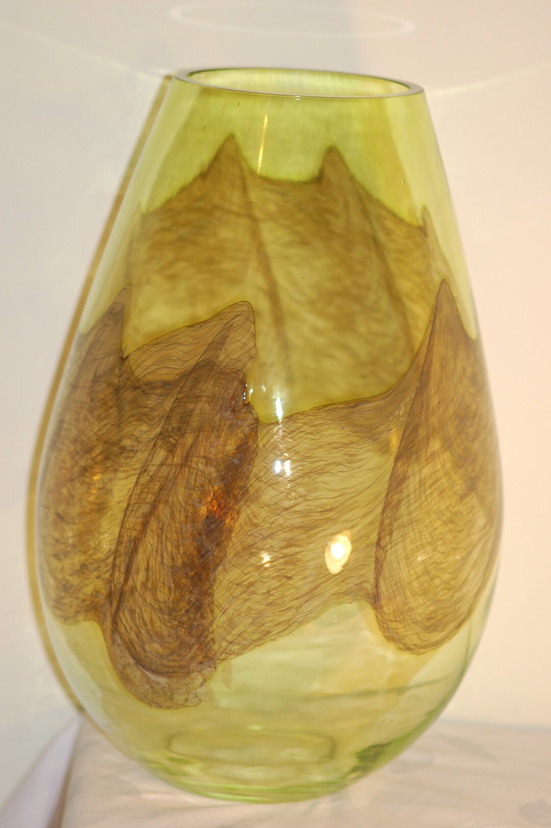 Large Archimede Seguso 'merletto' or Lacework Murano Glass Vase C: 1955 ...