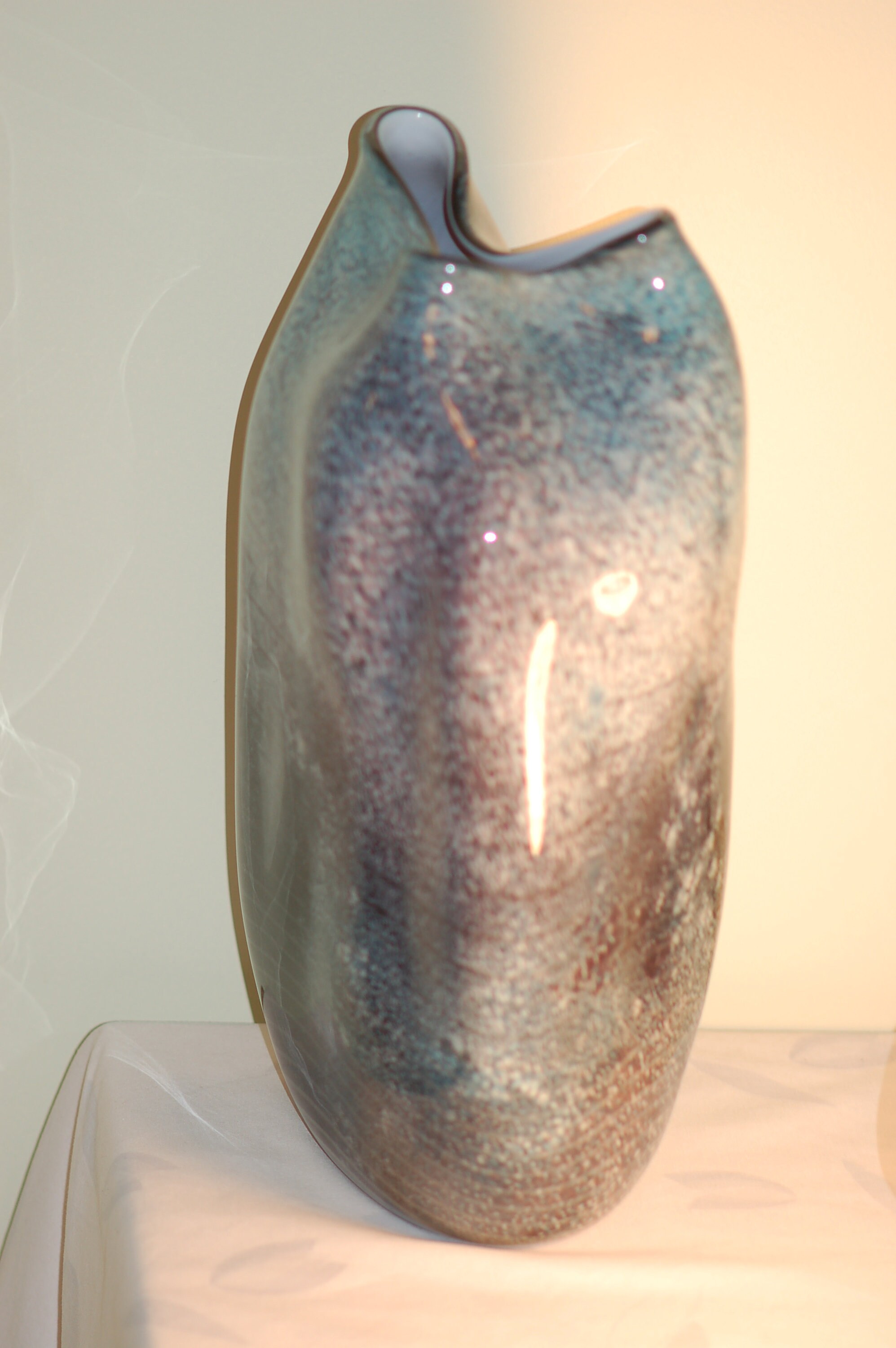 Signed David Lewin Studio Glass Freeform Vase C:1987 - Etsy