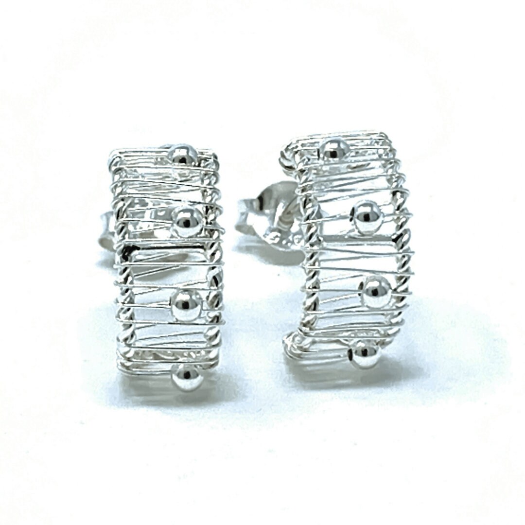 Sterling Silver Small Hoop Studs Earrings Dainty Tiny Wire - Etsy