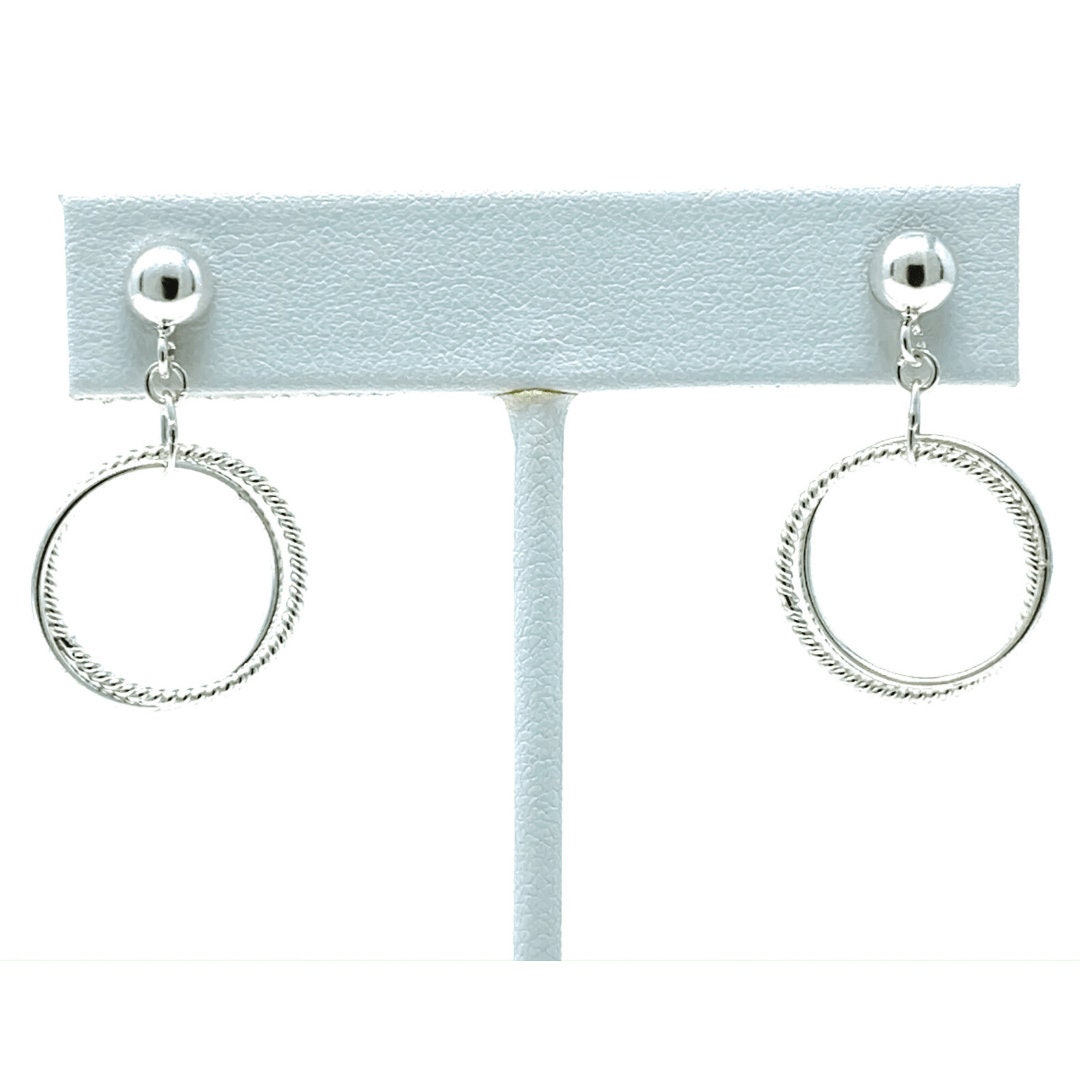 Sterling Silver Hoop Studs Earrings Cute Fun Simple | Etsy