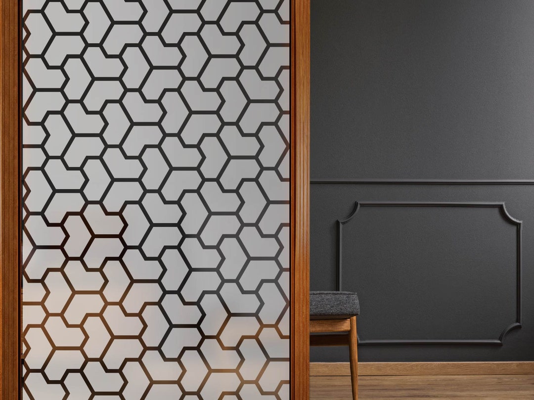 Frosted Glass Film Arrowheads Privacy Film Window Pane Reeds Window ...