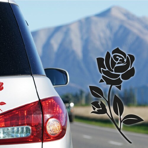 Rose Decal multiple Sizes Laptop Sticker Outdoor Vinyl | Etsy