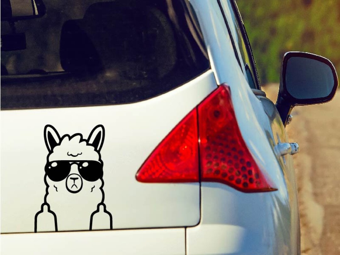 Funny Lama Middle Finger Bumper Sticker - Etsy