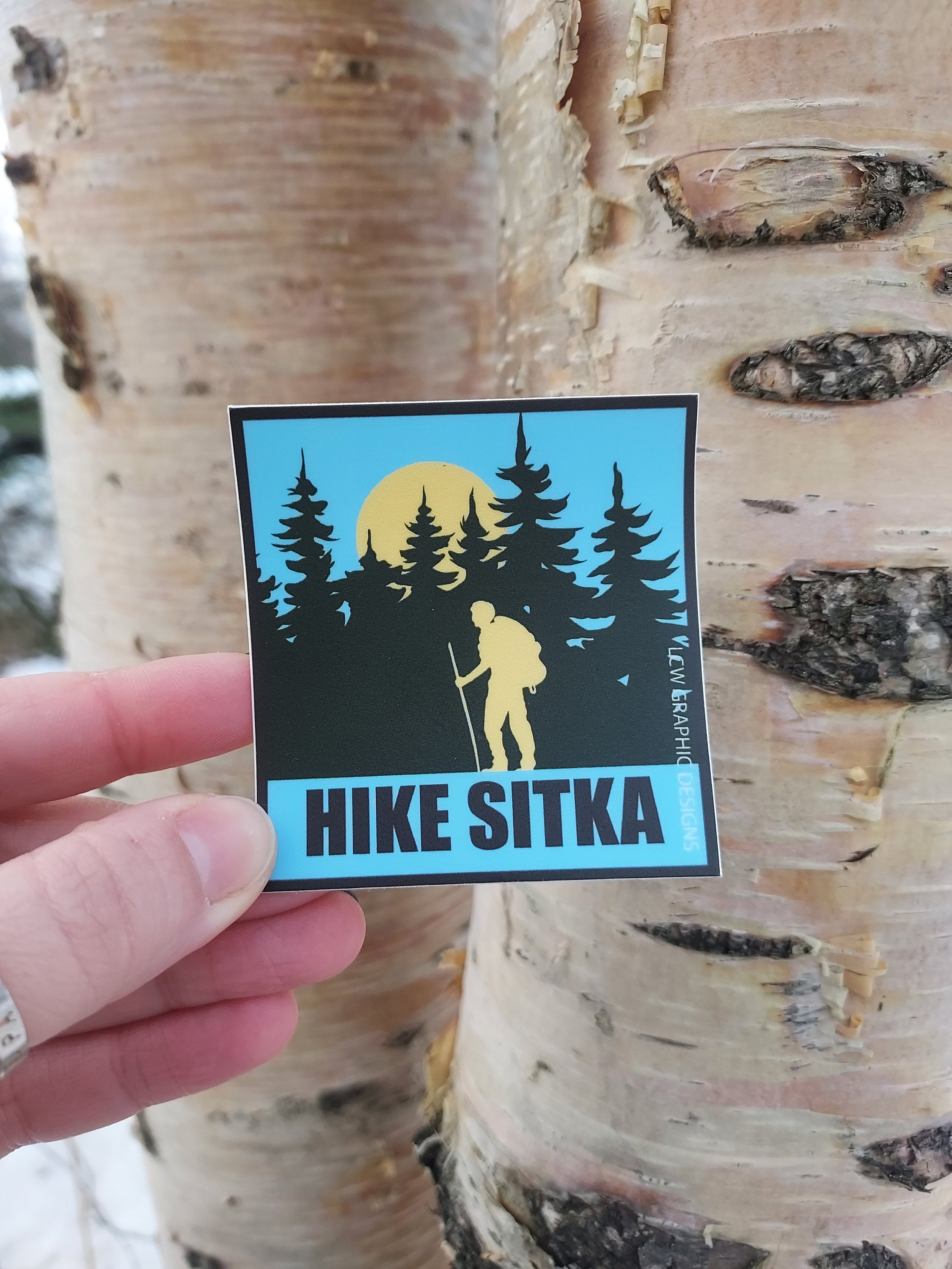 Hike Sitka-sitka Sticker-hiking Vinyl Stickers-alaska - Etsy