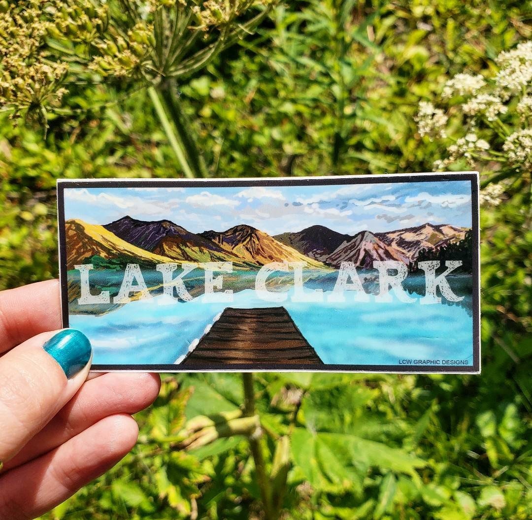 Lake Clark Alaska Sticker - National Park Vinyl Graphic Sticker ...