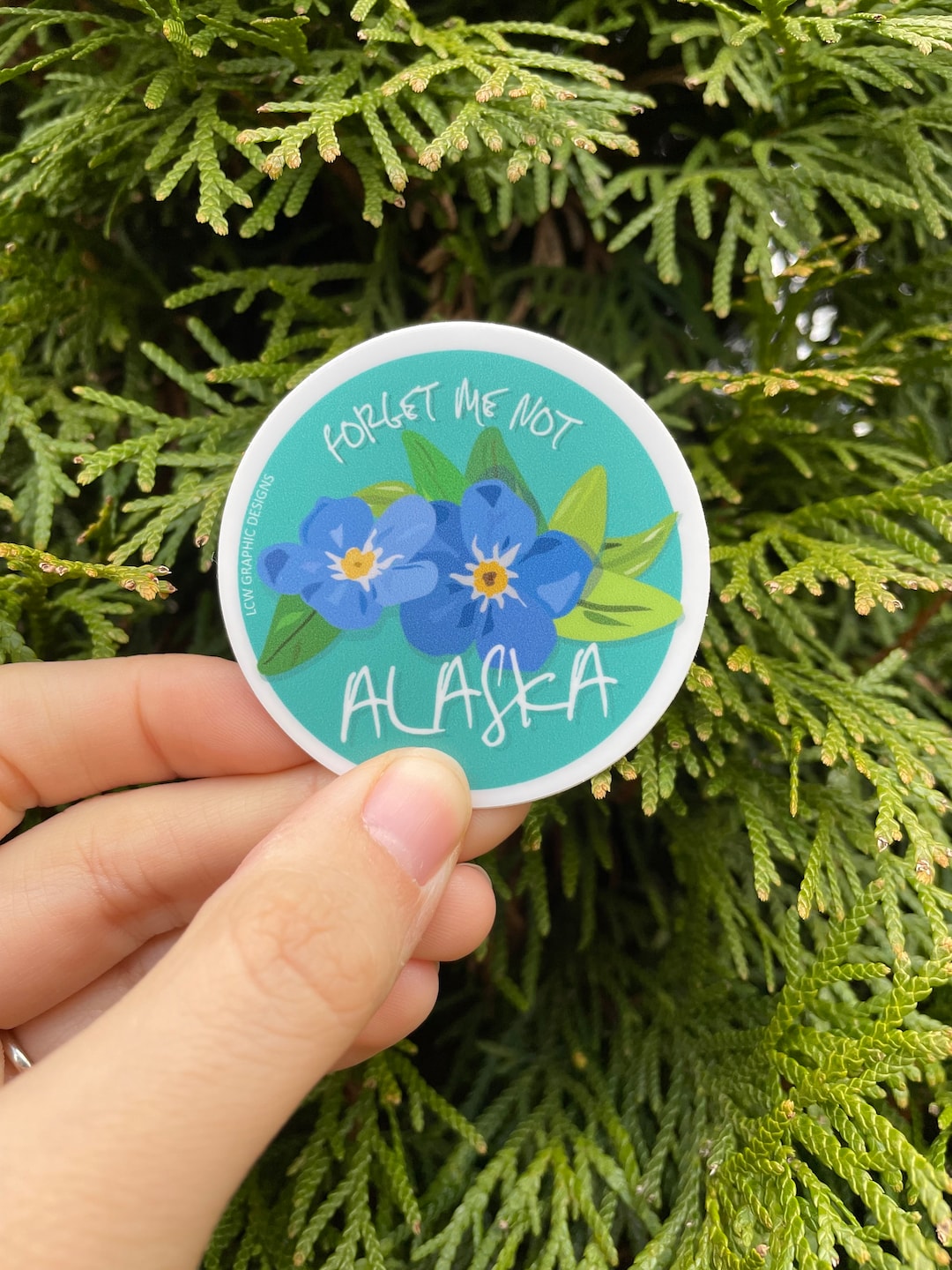 Alaska Forget Me Not Sticker - Flower - Vinyl Pretty Sticker - Etsy