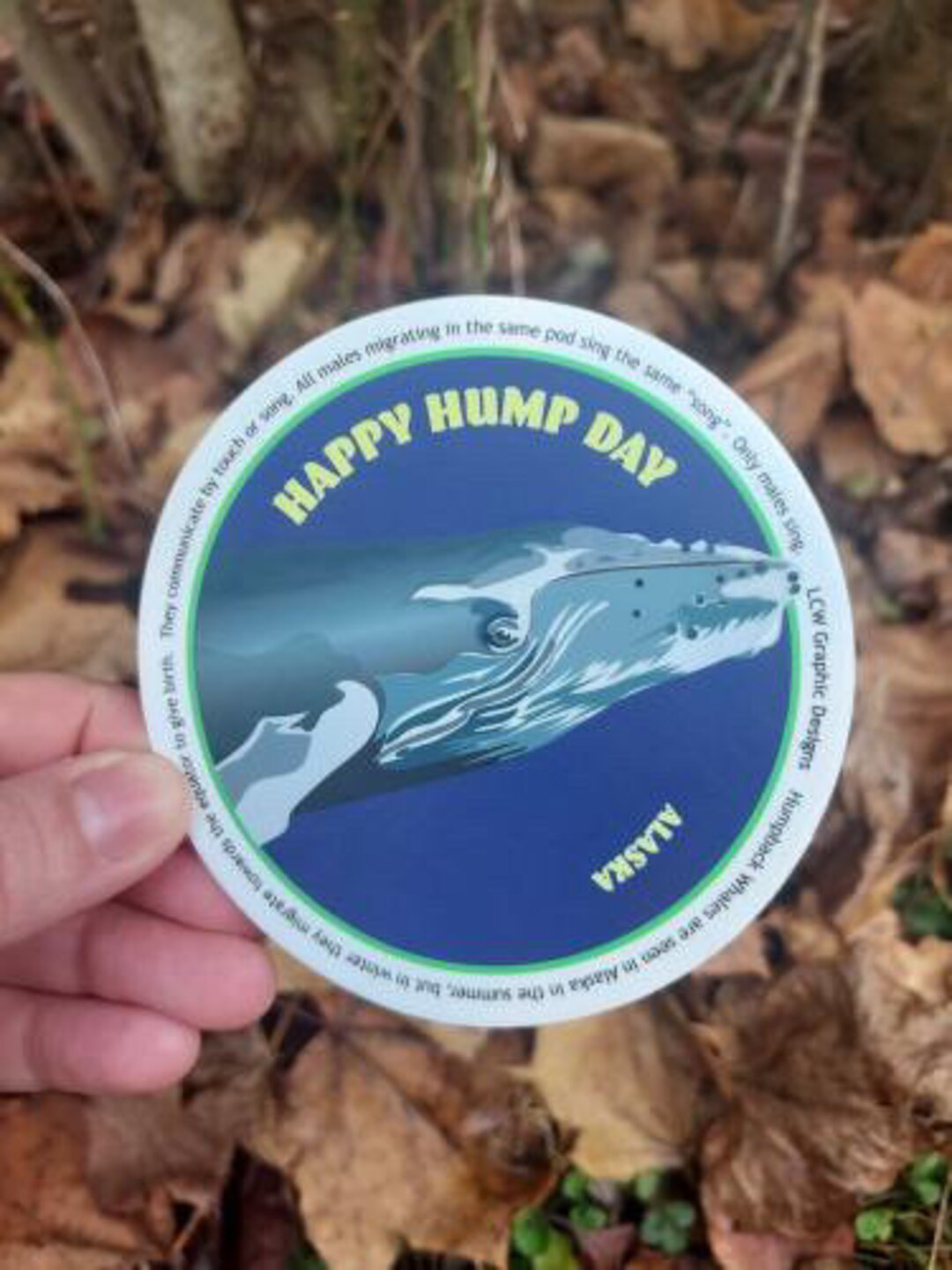 Alaska Animal Sticker Humpback Whale Educational -happy Hump Day ...