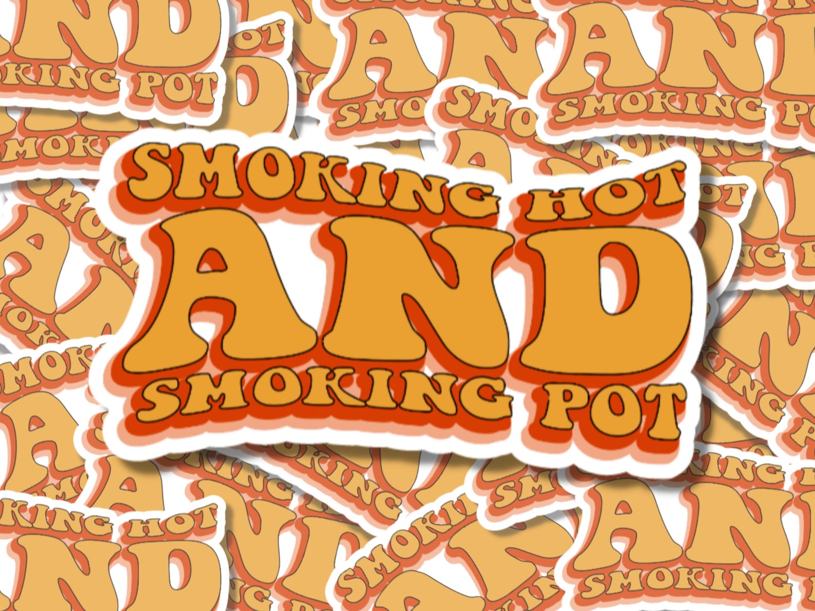 Smoking Hot and Smoking Pot Sticker - Etsy