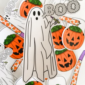 Ghost Smoking Joint Sticker Water Proof Smoking Ghost Sticker - Etsy