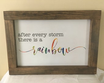 Rainbow sign | Etsy