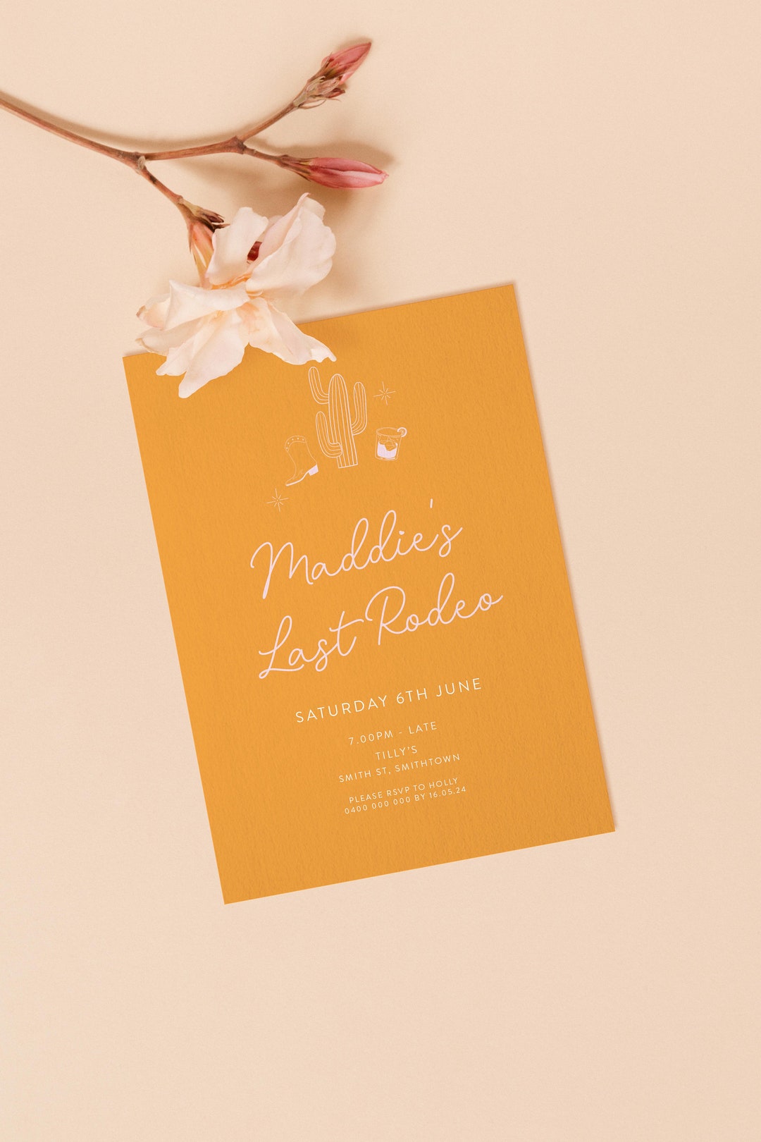 Last Rodeo Party Invite | Hens Party Invitation, Country and Western ...