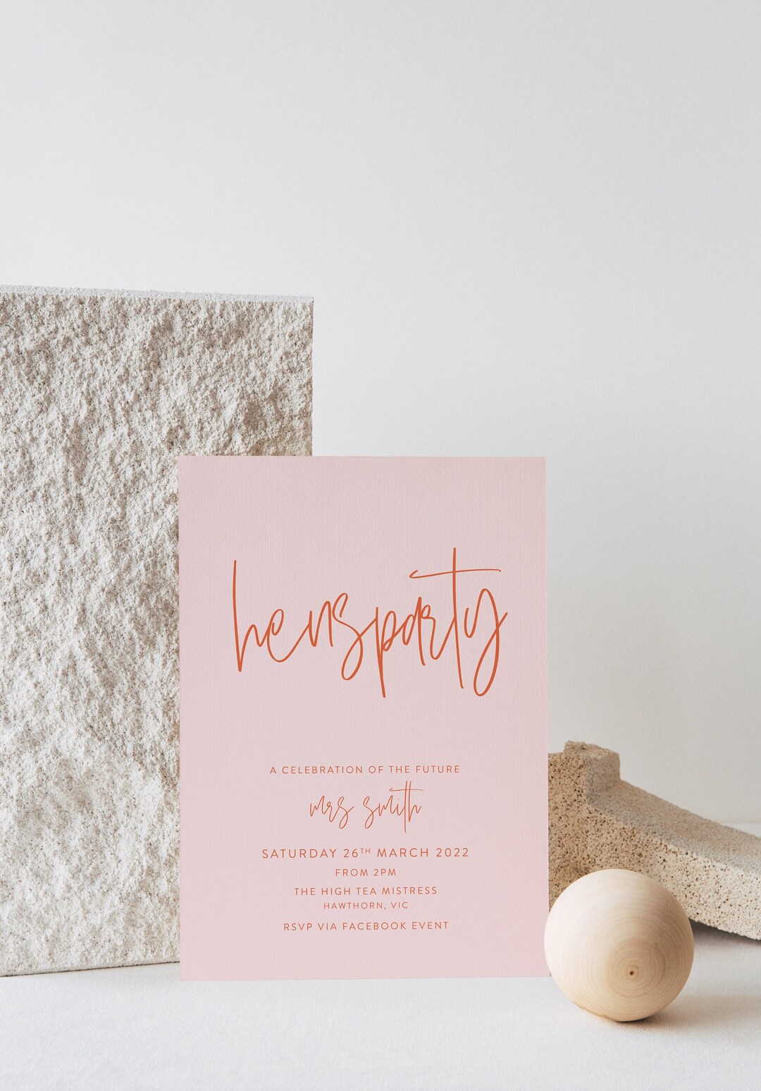 Pink Hens Party Invite, Hens Party Invitation, Event Invitation, Bridal ...