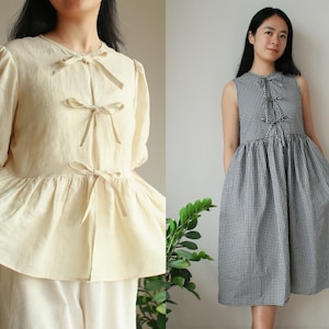 DAISY | Sleeveless Tie Front Midi Dress PDF Sewing Pattern. Size ...