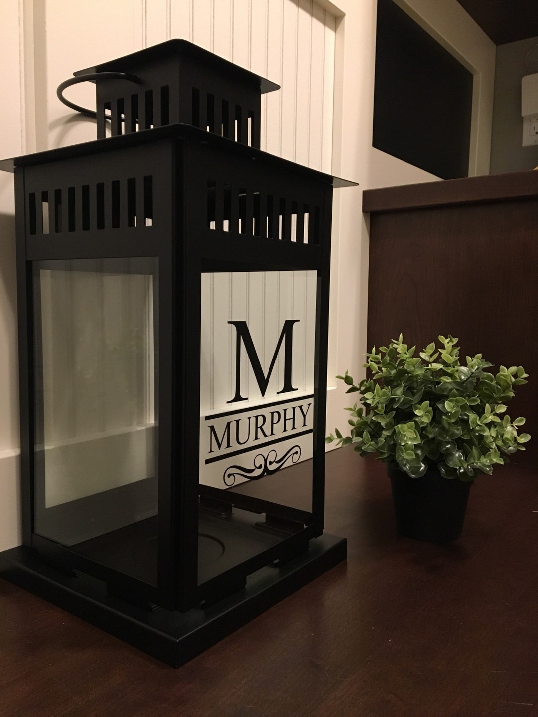 Personalized and Monogrammed Large Lanterns- (black or White Available ...