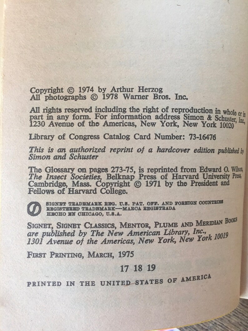 Vintage 1978 Paperback the Swarm Arthur Herzog Movie Tie-in | Etsy