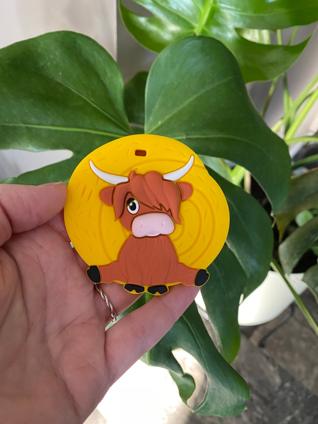 Silicone Baby Teether / Highland Cow Baby Gift / Baby Teether ...